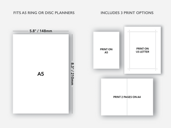 Planner Insert Size Guide – Planned and Productive