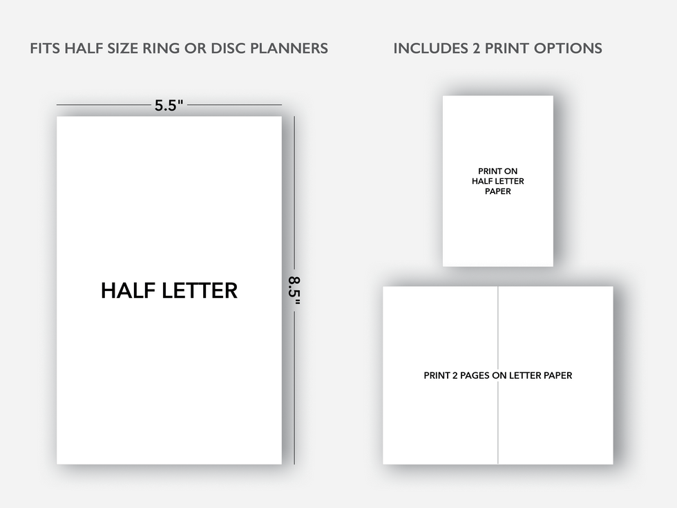 Planner Insert Size Guide – Planned and Productive