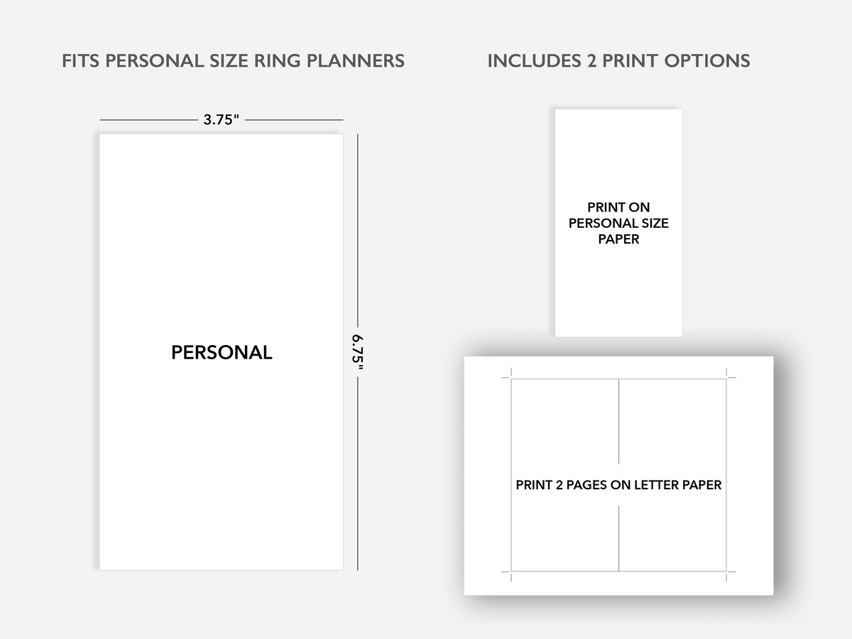 Planner Insert Size Guide – Planned and Productive